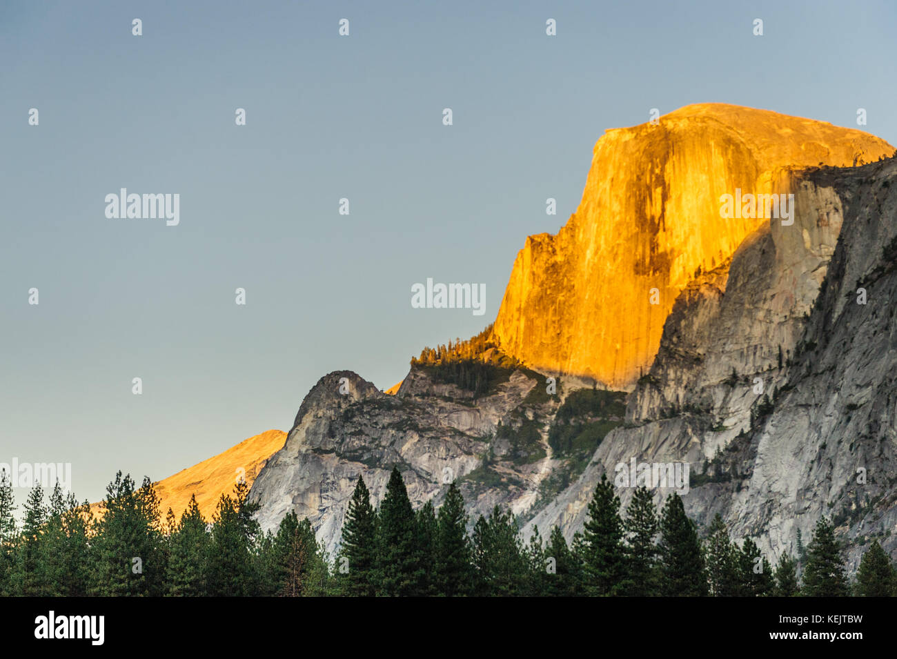Sunset over Half Dome Stock Photo - Alamy