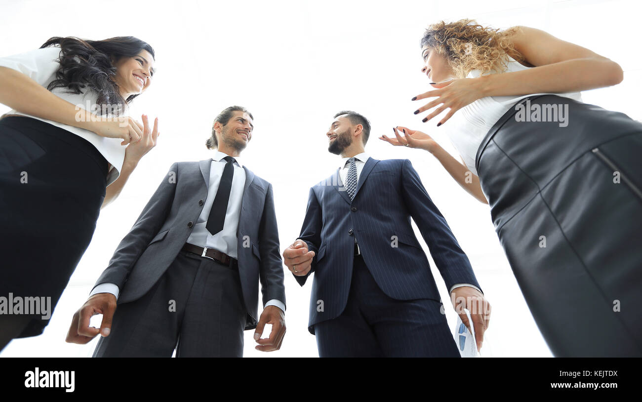 bottom view.group of business people Stock Photo - Alamy