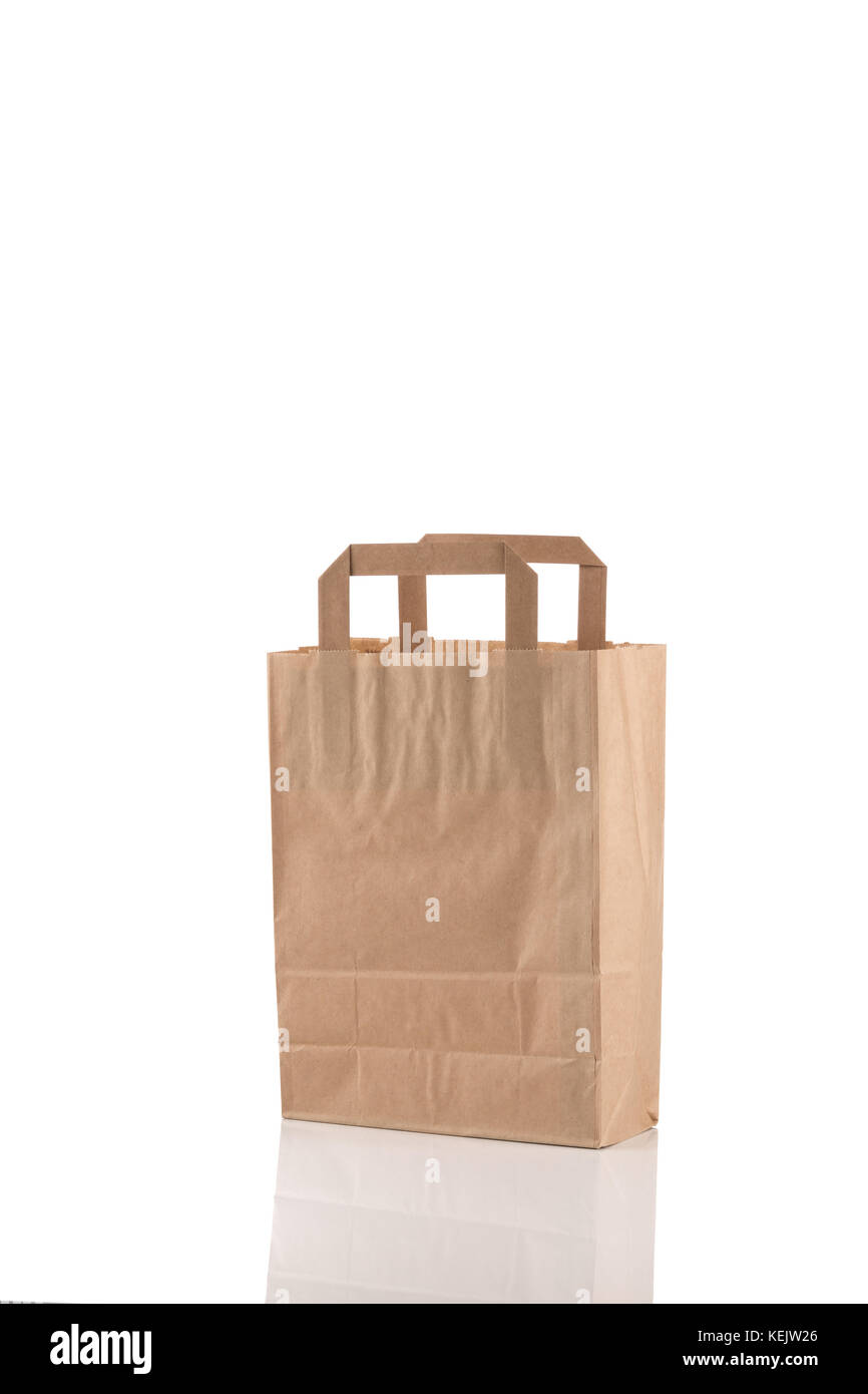 paper bag isolated on a white background Stock Photo - Alamy