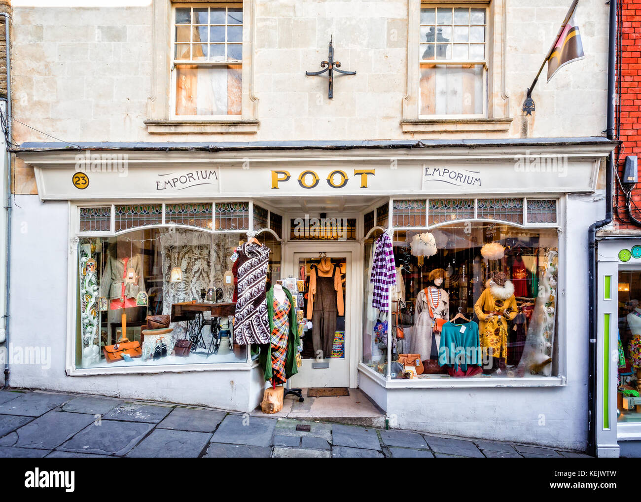 Poot Shop Front on Catherine Hill in Frome, Somerset Stock Photo - Alamy