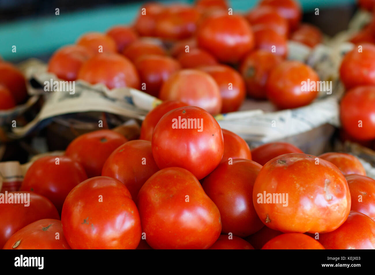 Tomatoes at a Produce Stand Stock Photo - Alamy
