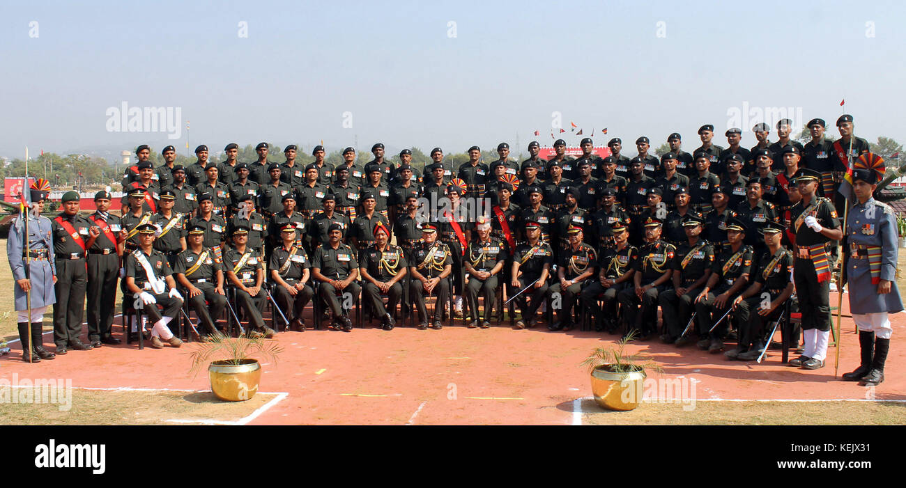 Army Jawans take part in the Parade during the handing over of ...