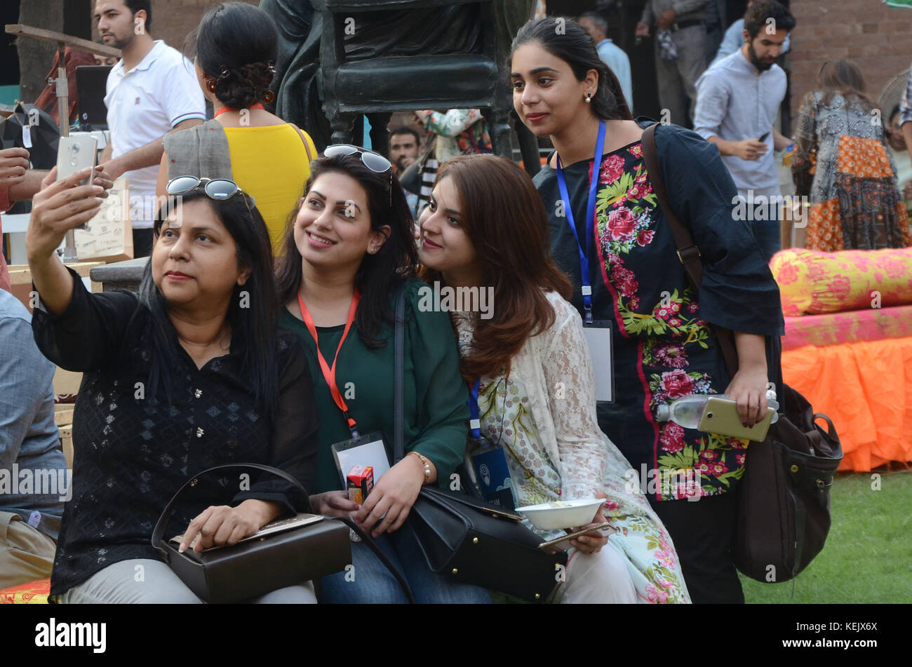 Pakistani people take a part during Heritage Now Festival organized by ...