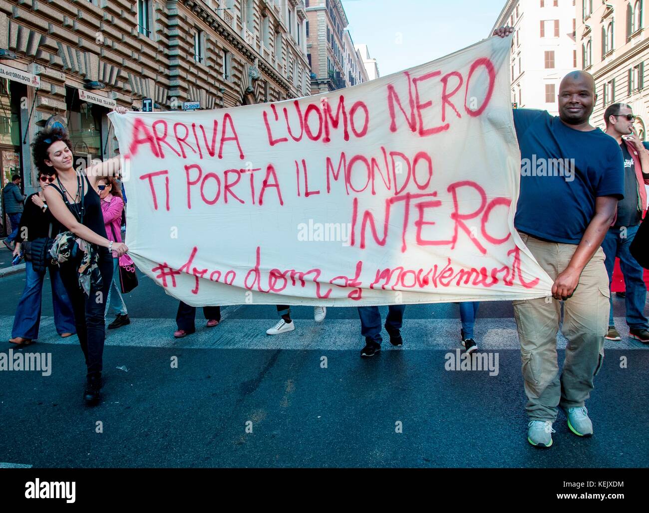 Rome, Italy. 21st Oct, 2017. Demonstration for equality against all ...