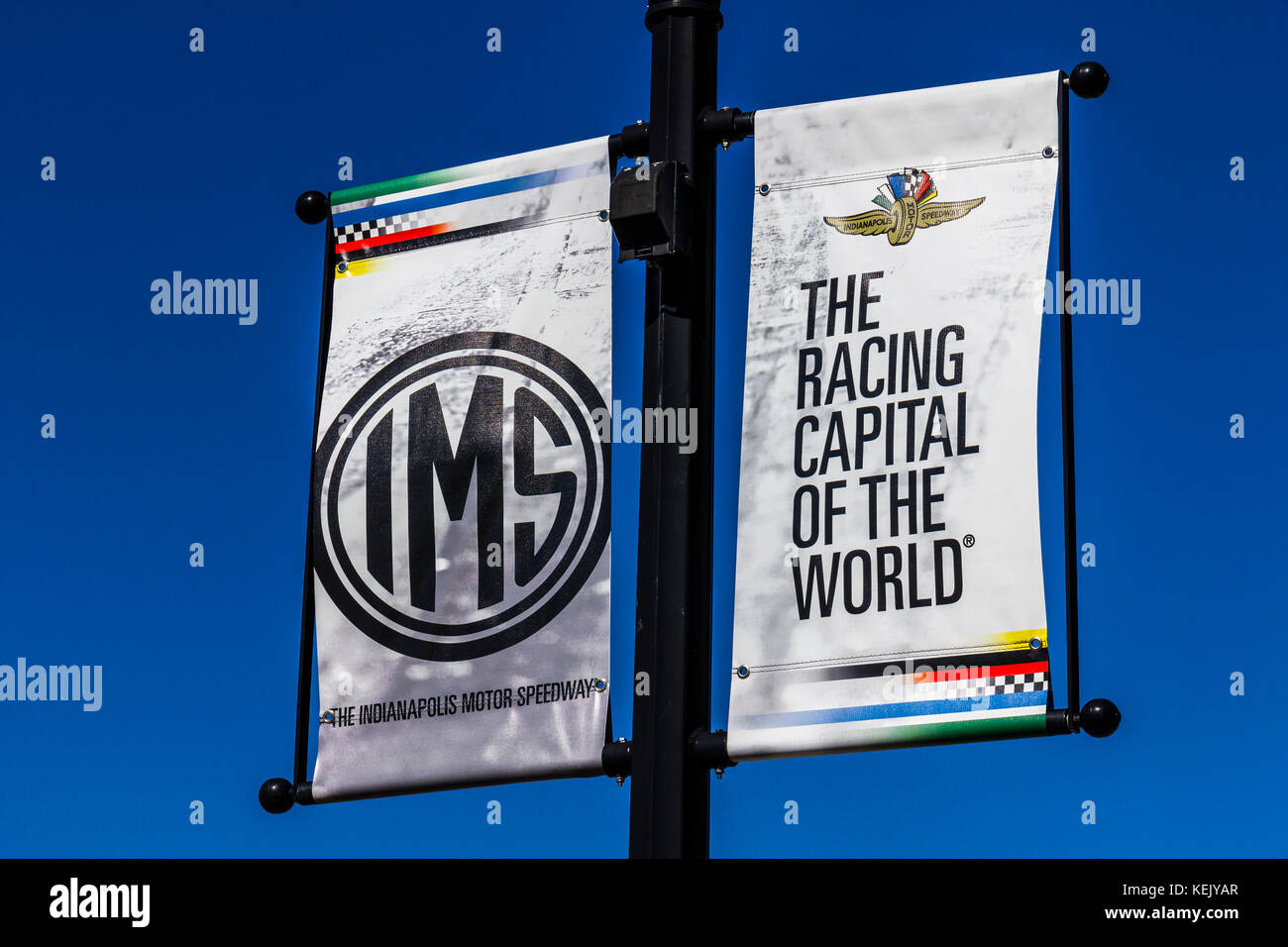 Indianapolis - Circa October 2017: IMS Banners in Speedway, Home of the ...