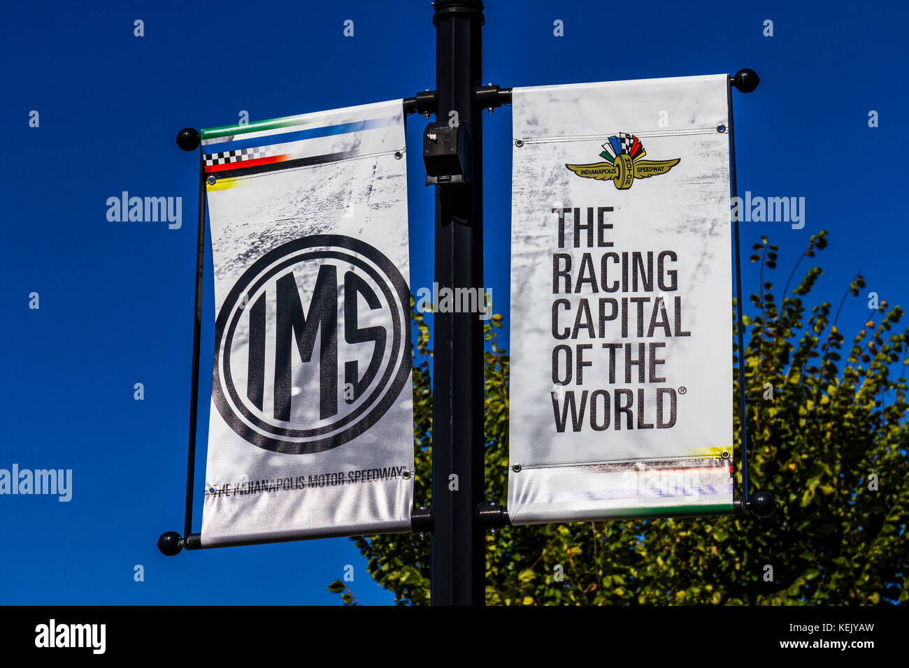 Indianapolis - Circa October 2017: IMS Banners in Speedway, Home of the ...