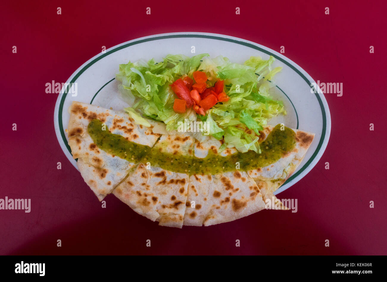 An appetizer size dish of Mexican quesadillas Stock Photo - Alamy