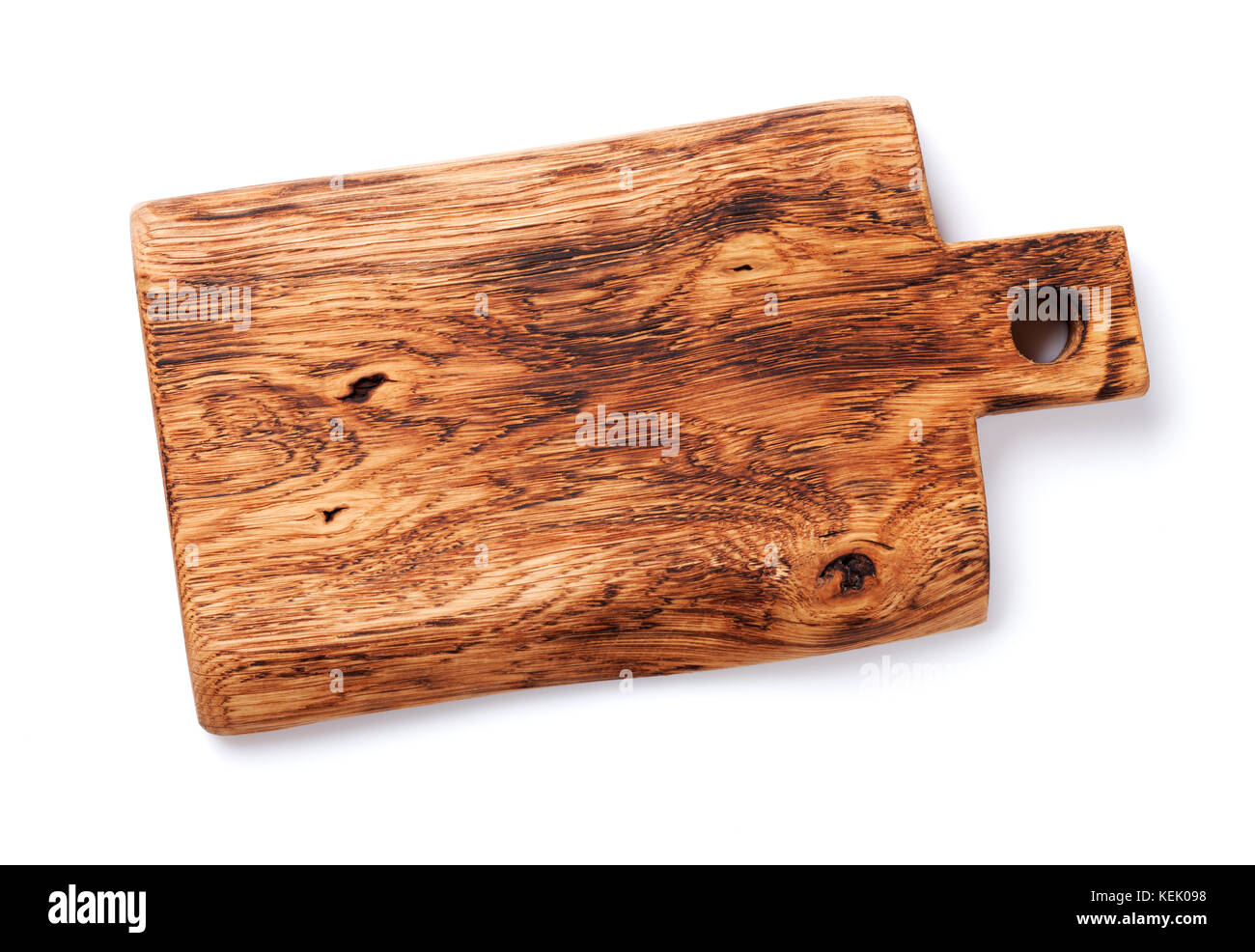 Cutting board. Isolated on white background. Top view Stock Photo - Alamy