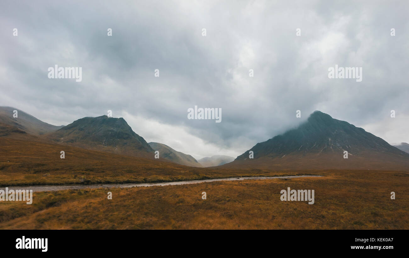 Mount landscape - view of highland in Scotland, autumn Stock Photo - Alamy