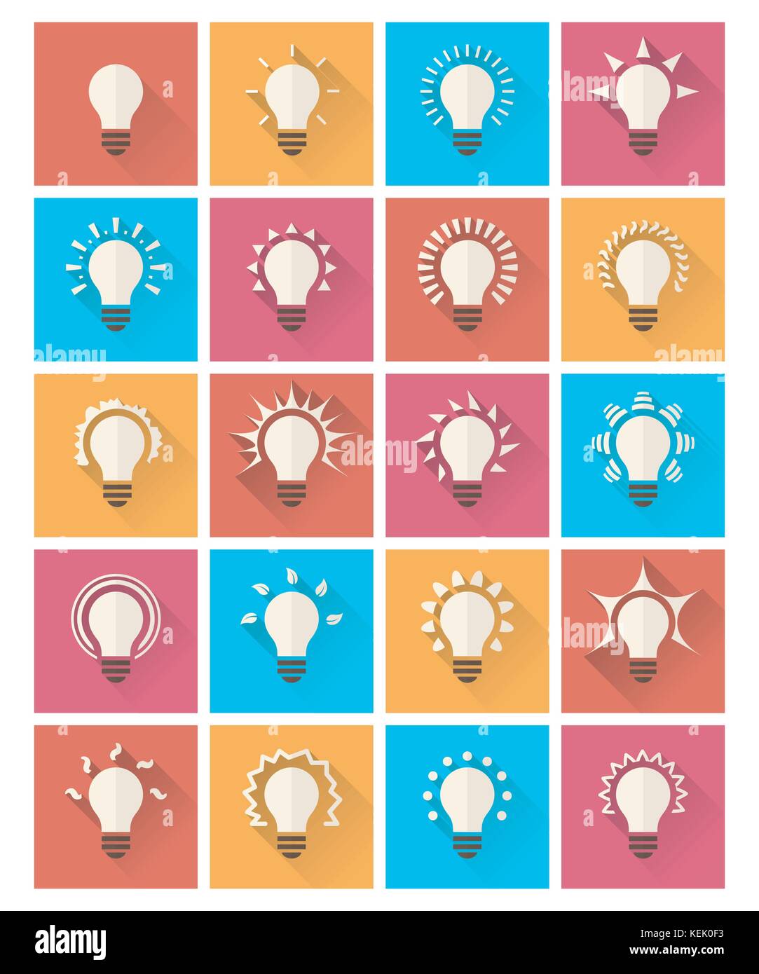Colorful electricity elements concept Stock Vector Images - Alamy