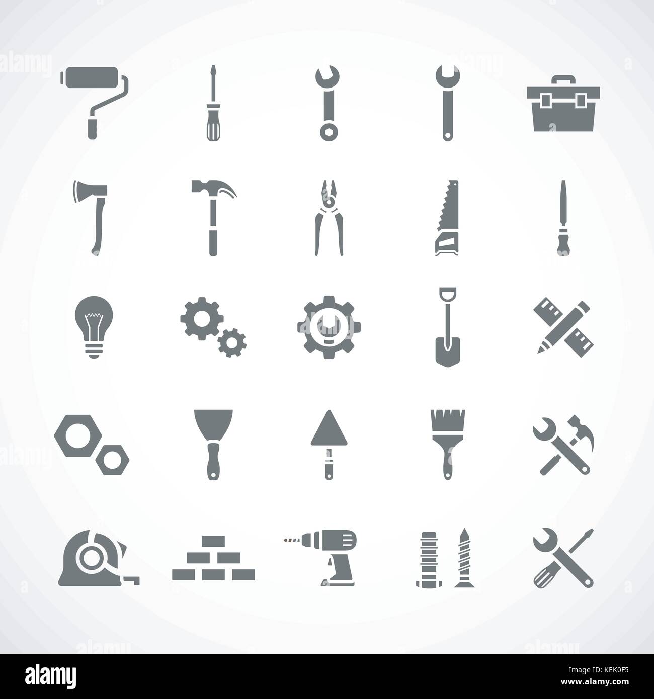 Set of 25 tool icons. Vector illustration eps8 Stock Vector Image & Art ...