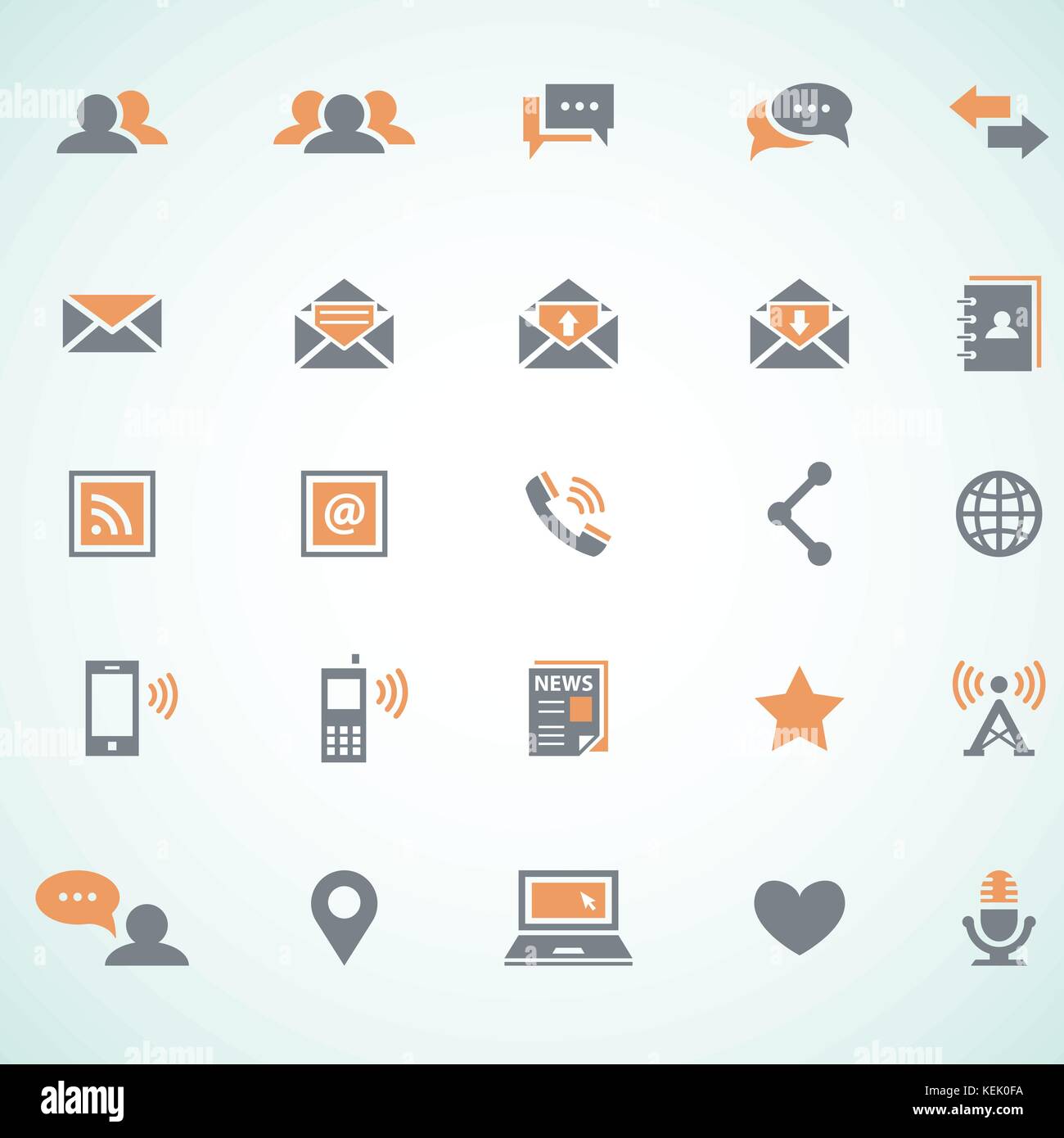 Set of communication icons. Vector eps 8 Stock Vector Image & Art - Alamy