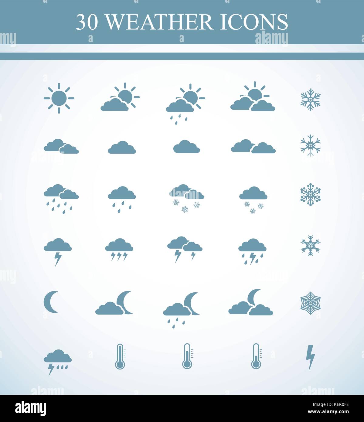 Set of weather icons. Vector eps 8 Stock Vector Image & Art - Alamy