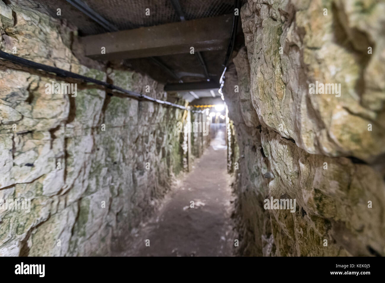 Preserved trenches, tunnels and battlefields of World War one at Vimy ...