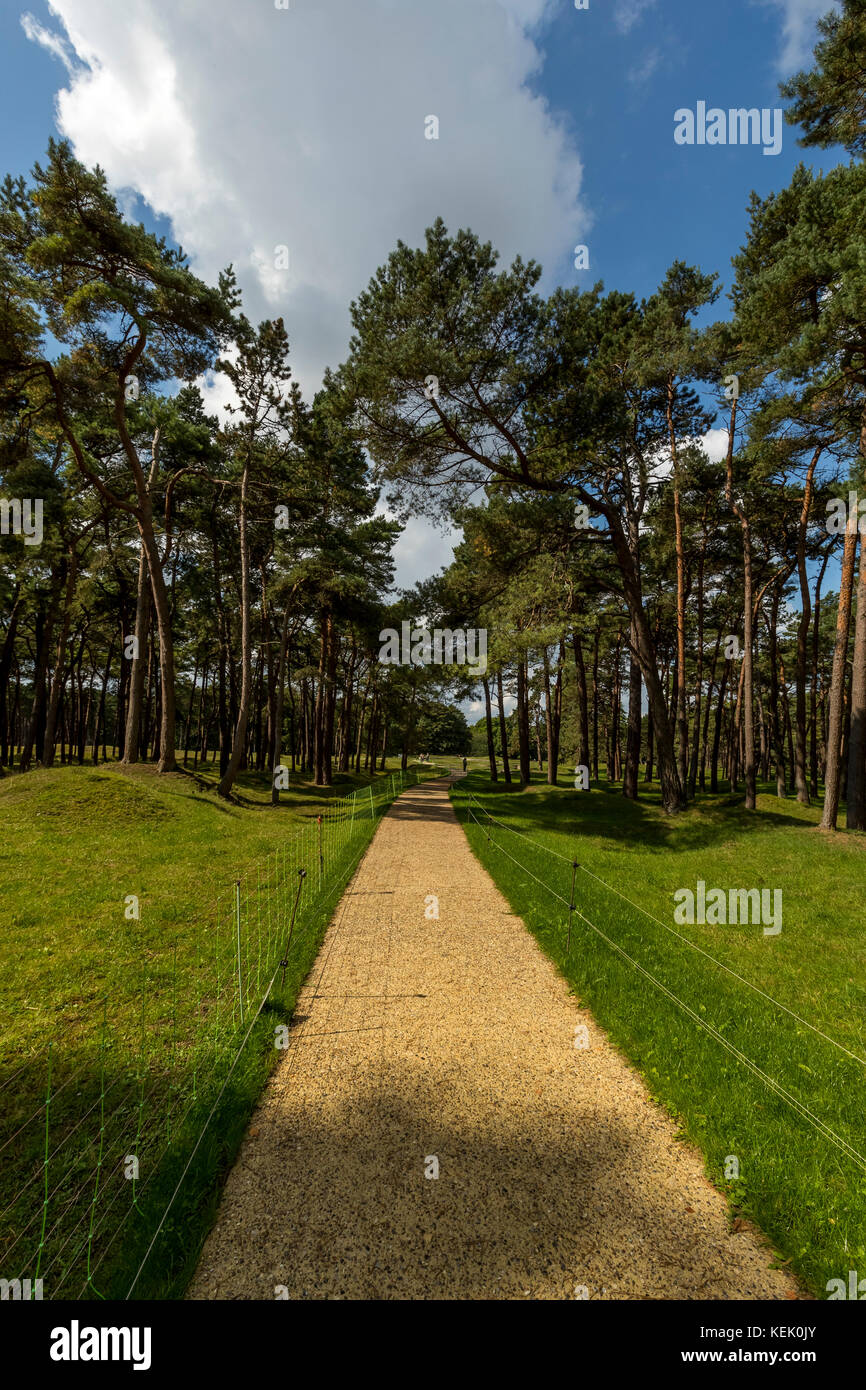 Preserved trenches, tunnels and battlefields of World War one at Vimy ...