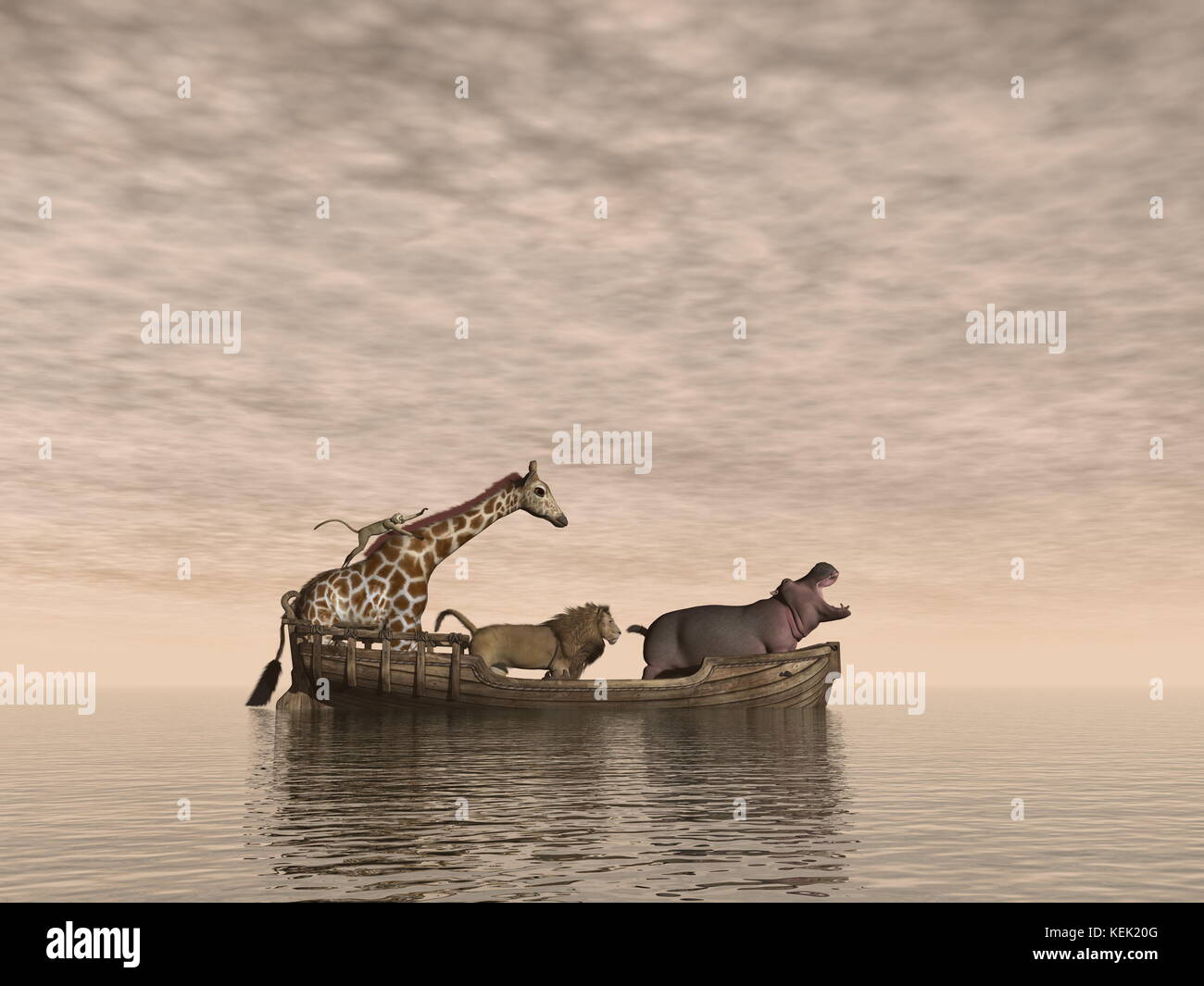 3d landscape boat on hi-res stock photography and images - Alamy