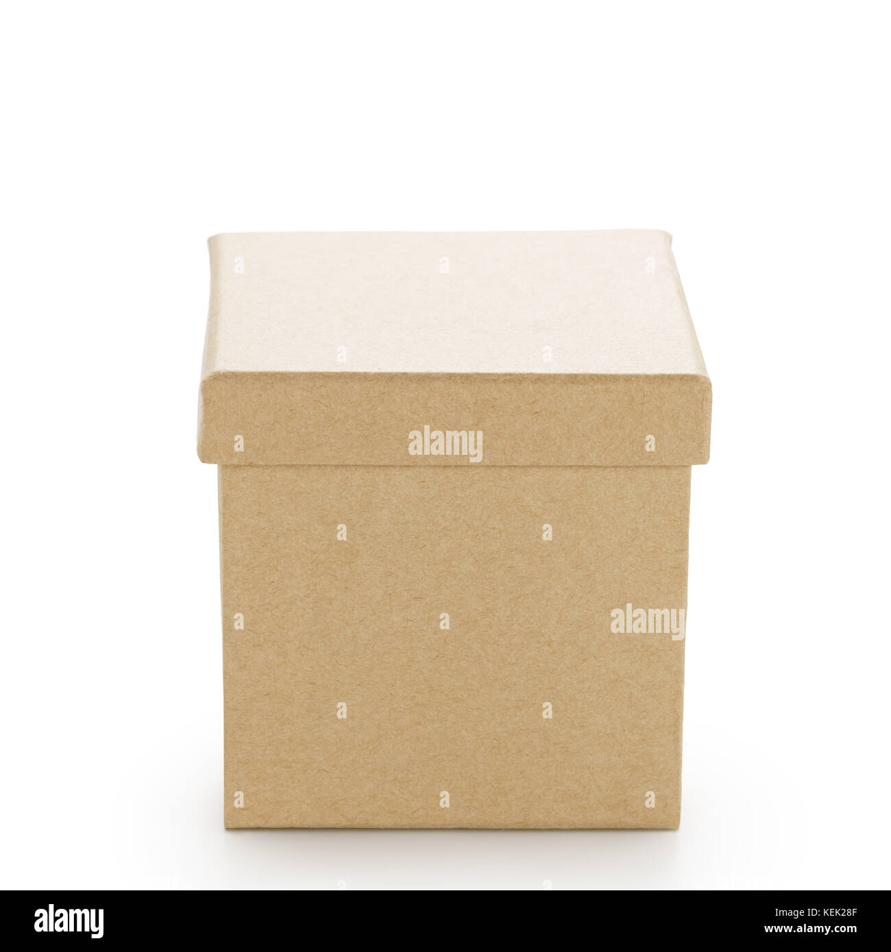 brown paper box with lid isolated on white background Stock Photo - Alamy