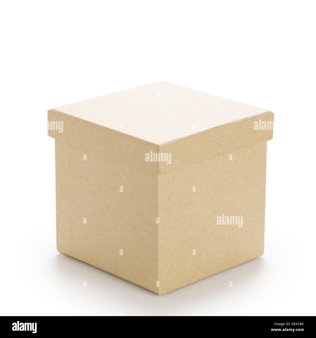 brown paper box with lid isolated on white background Stock Photo - Alamy
