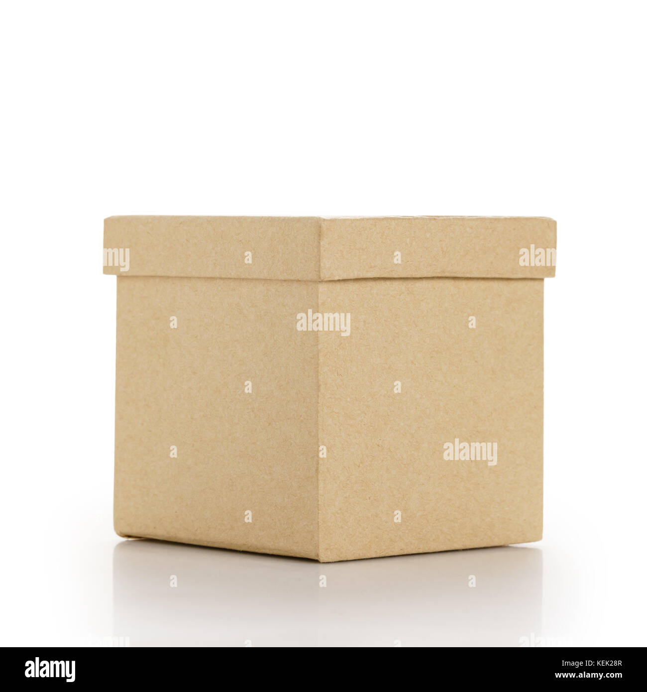 brown paper box with lid isolated on white background Stock Photo - Alamy