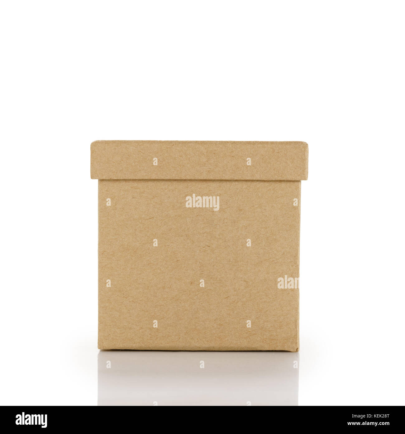 brown paper box with lid isolated on white background Stock Photo - Alamy