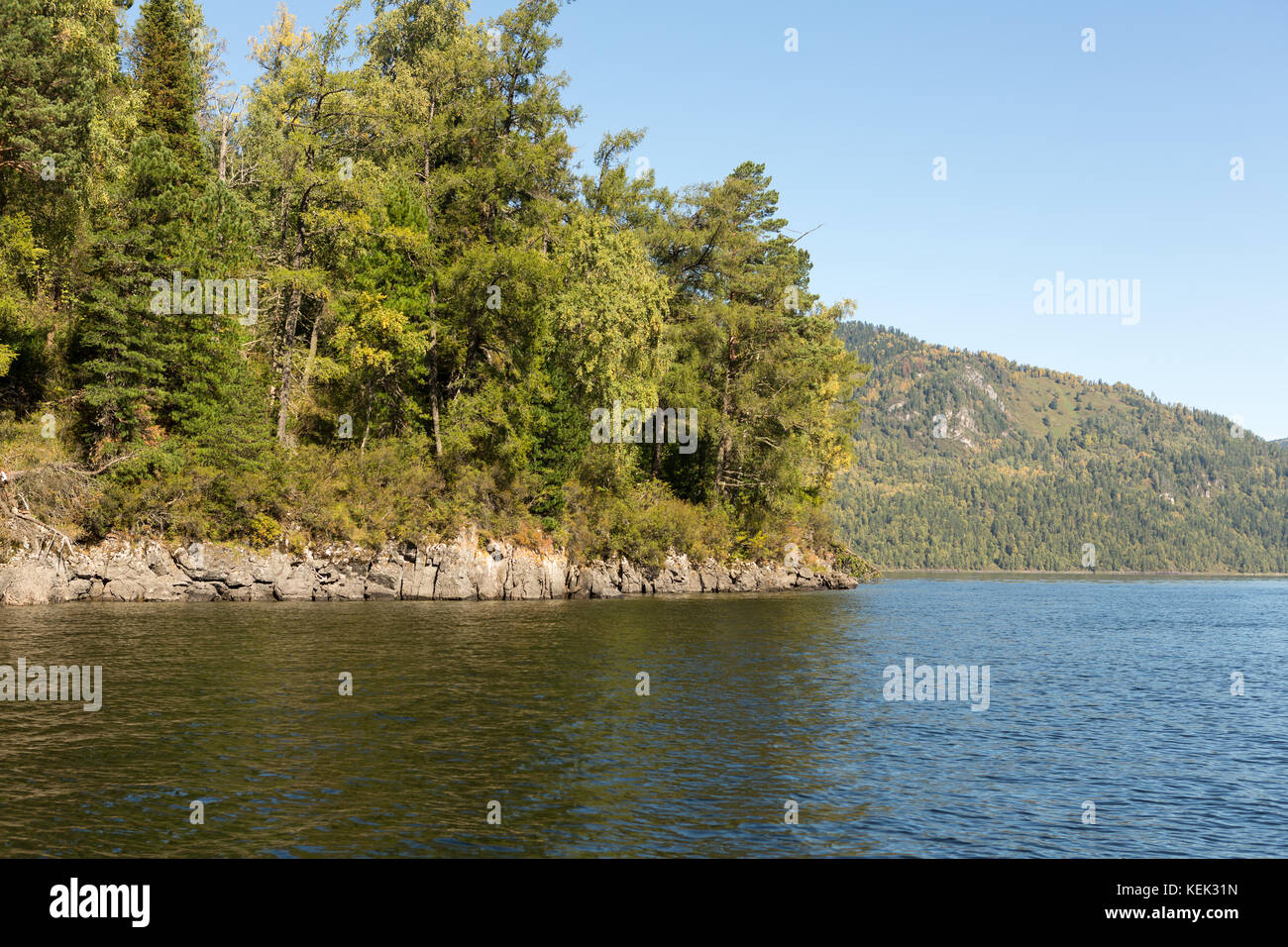 big blue lake when the weather is nice Stock Photo - Alamy