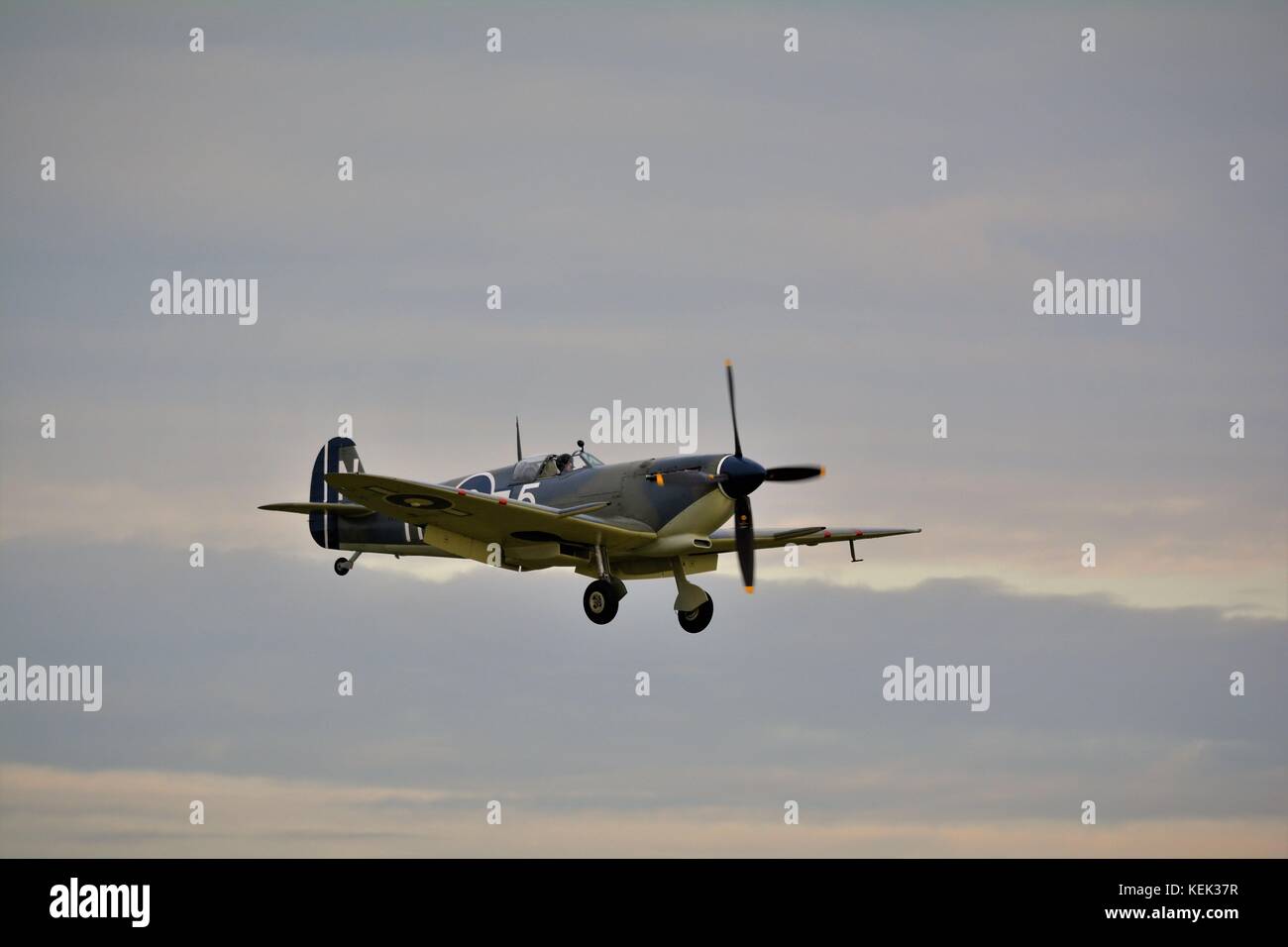 Supermarine Seafire fighter aircraft world war 2 plane at Duxford Stock ...
