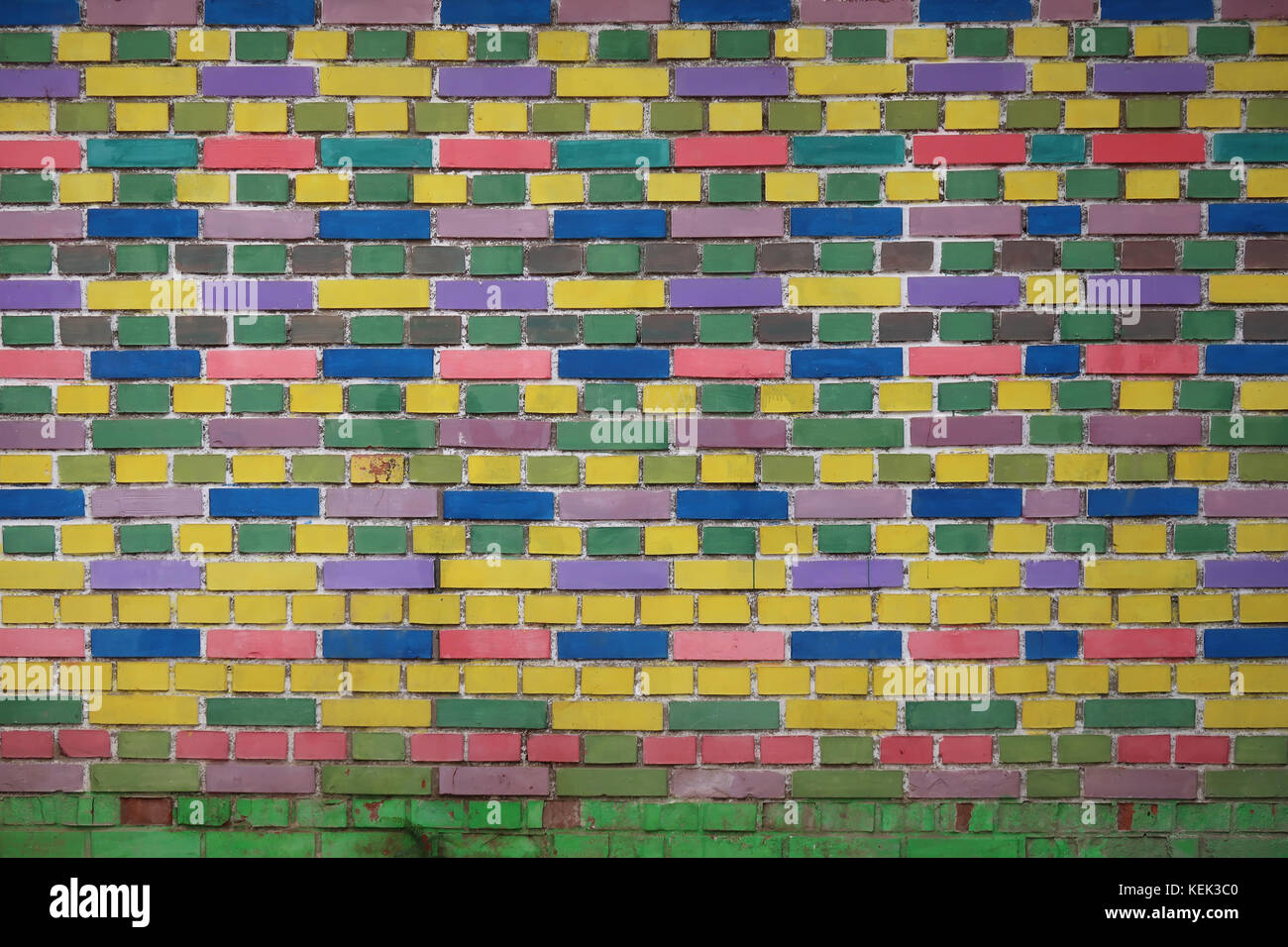 Colorful brick wall Stock Photo - Alamy