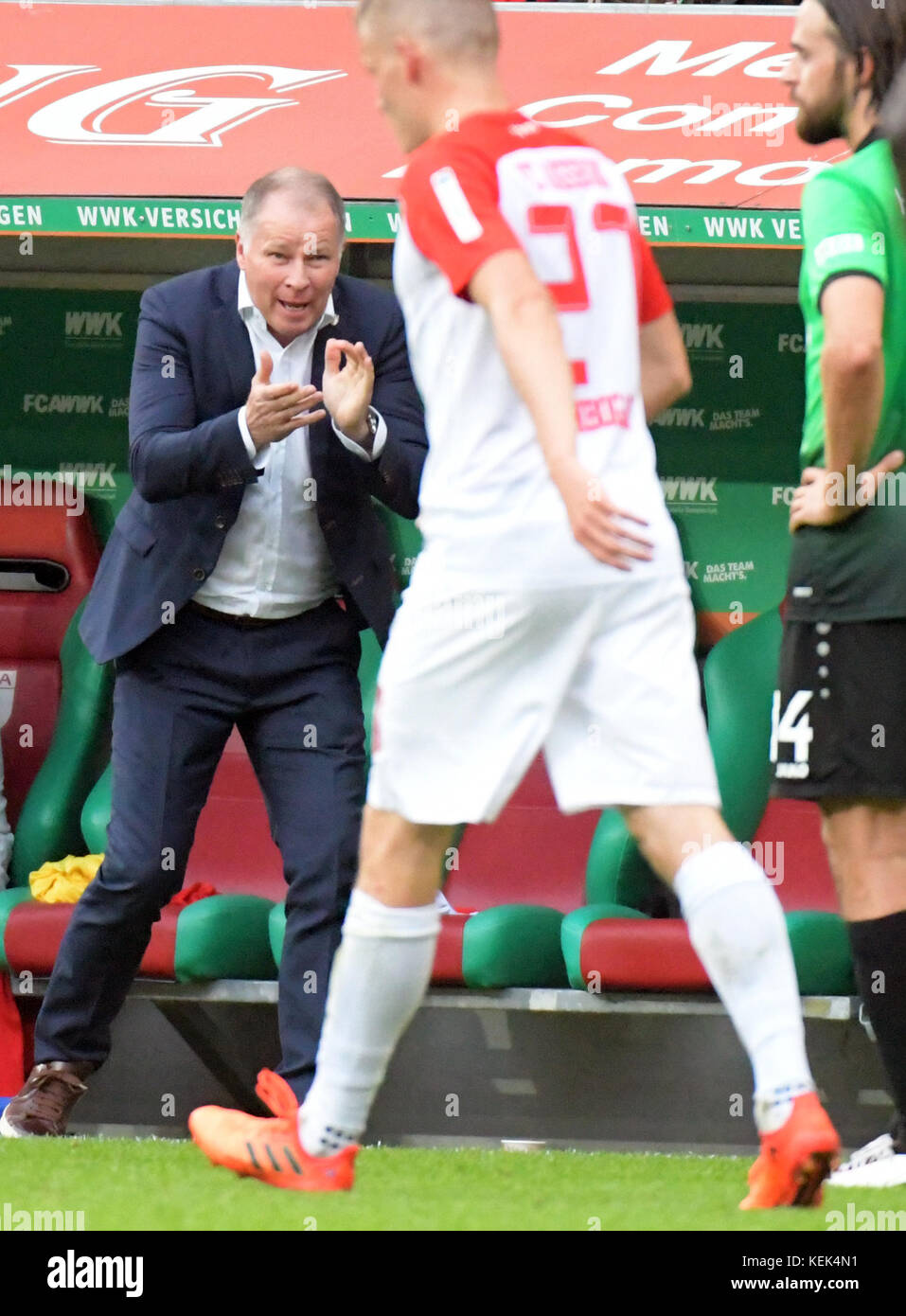 Augsburg, Germany. 21st Oct, 2017. Augsburg's sports director Stefan ...