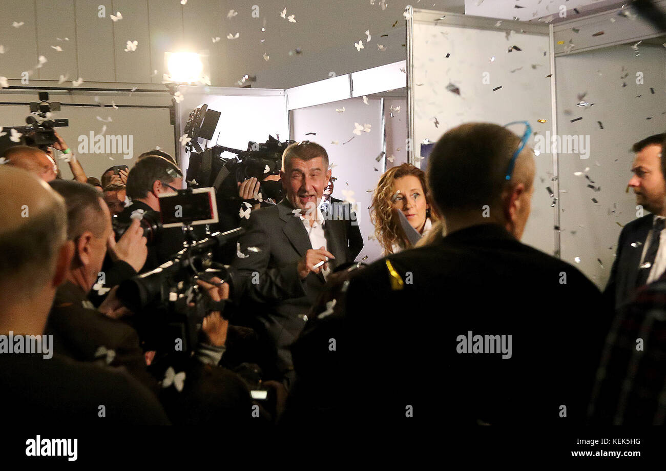Prague, Czech Republic. 21st Oct, 2017. Andrej Babis, chairman of the ...