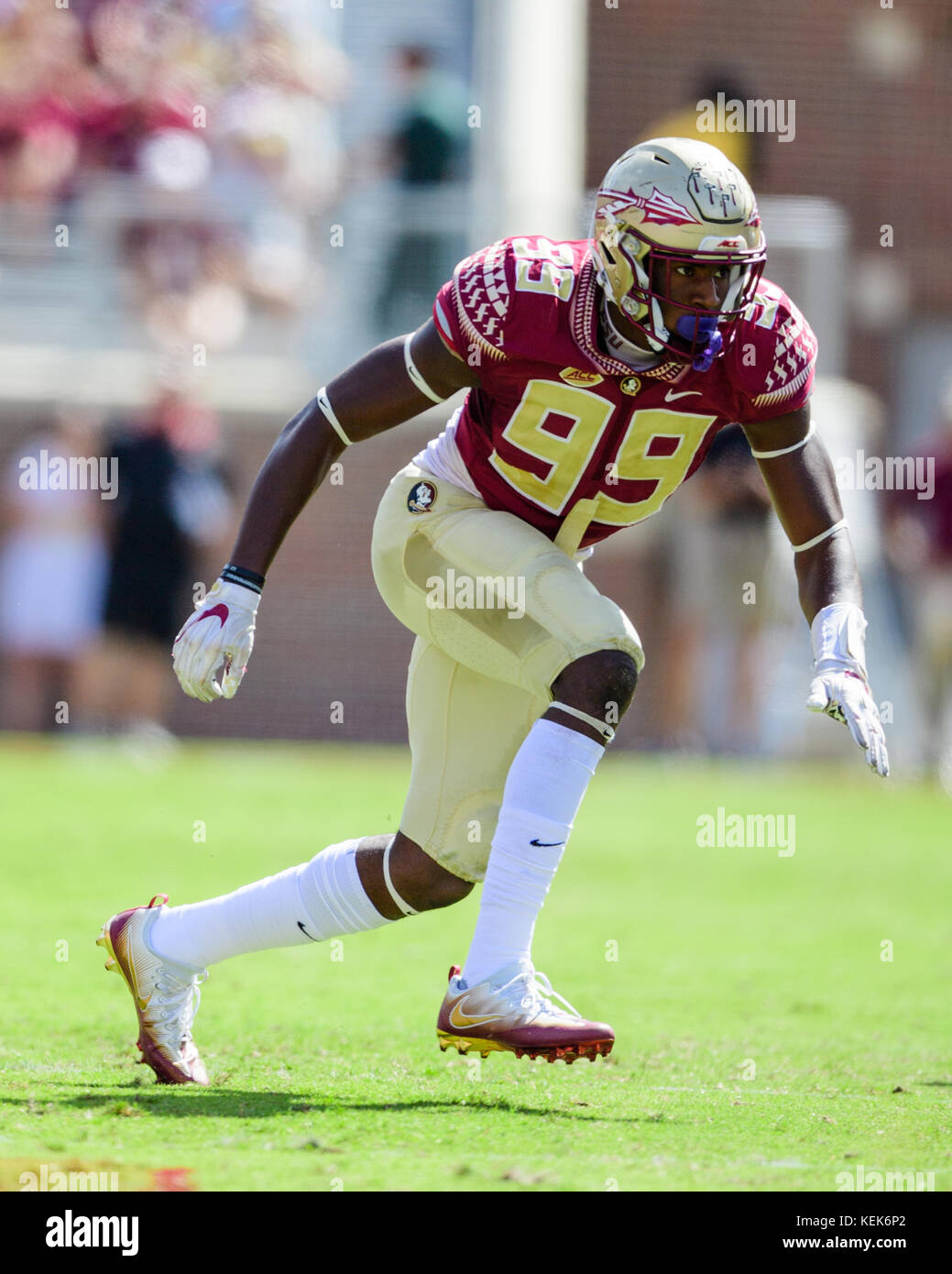 Florida State defensive end Brian Burns (99) during the NCAA college ...