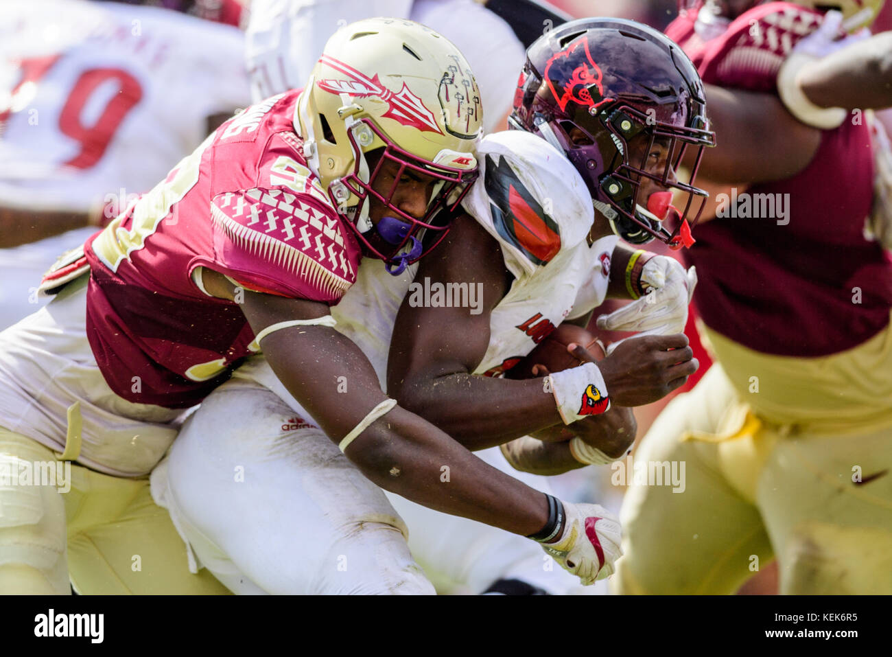 Florida State defensive end Brian Burns (99) tackles Louisville ...