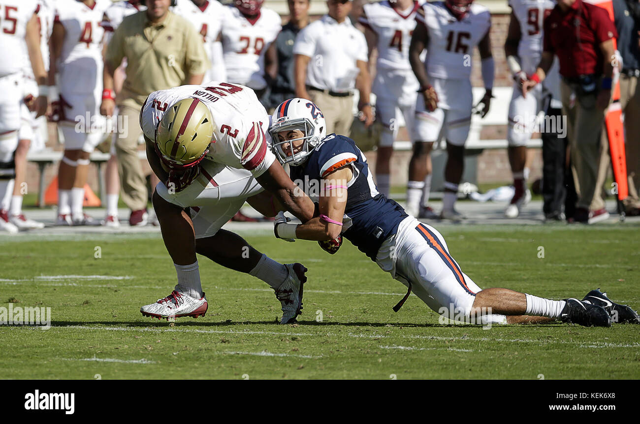 Charlottesville, Virginia, USA. 21st Oct, 2017. Boston College Eagles ...