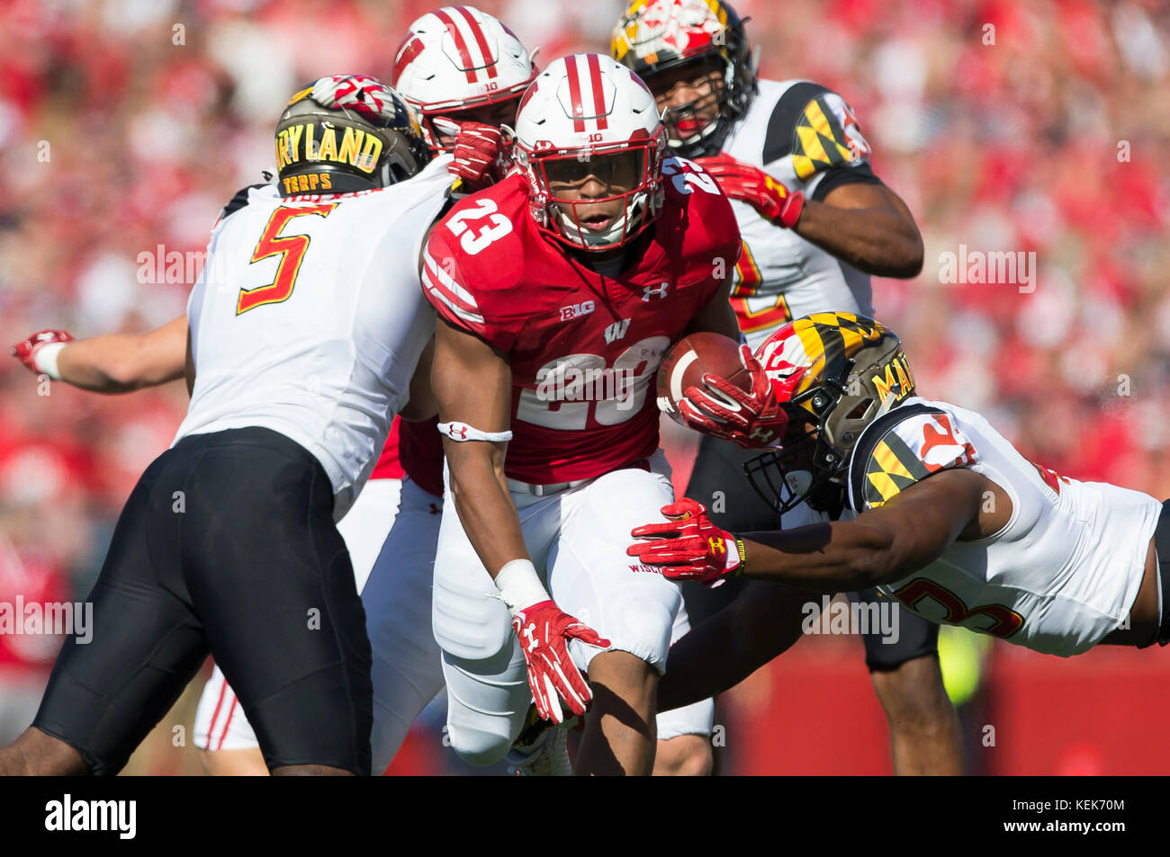 Madison, WI, USA. 21st Oct, 2017. Wisconsin Badgers running back ...