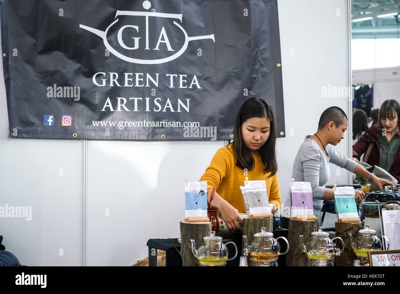 London, UK. 21st October, 2017. Green Tea Artisan exhibition at Olympia ...