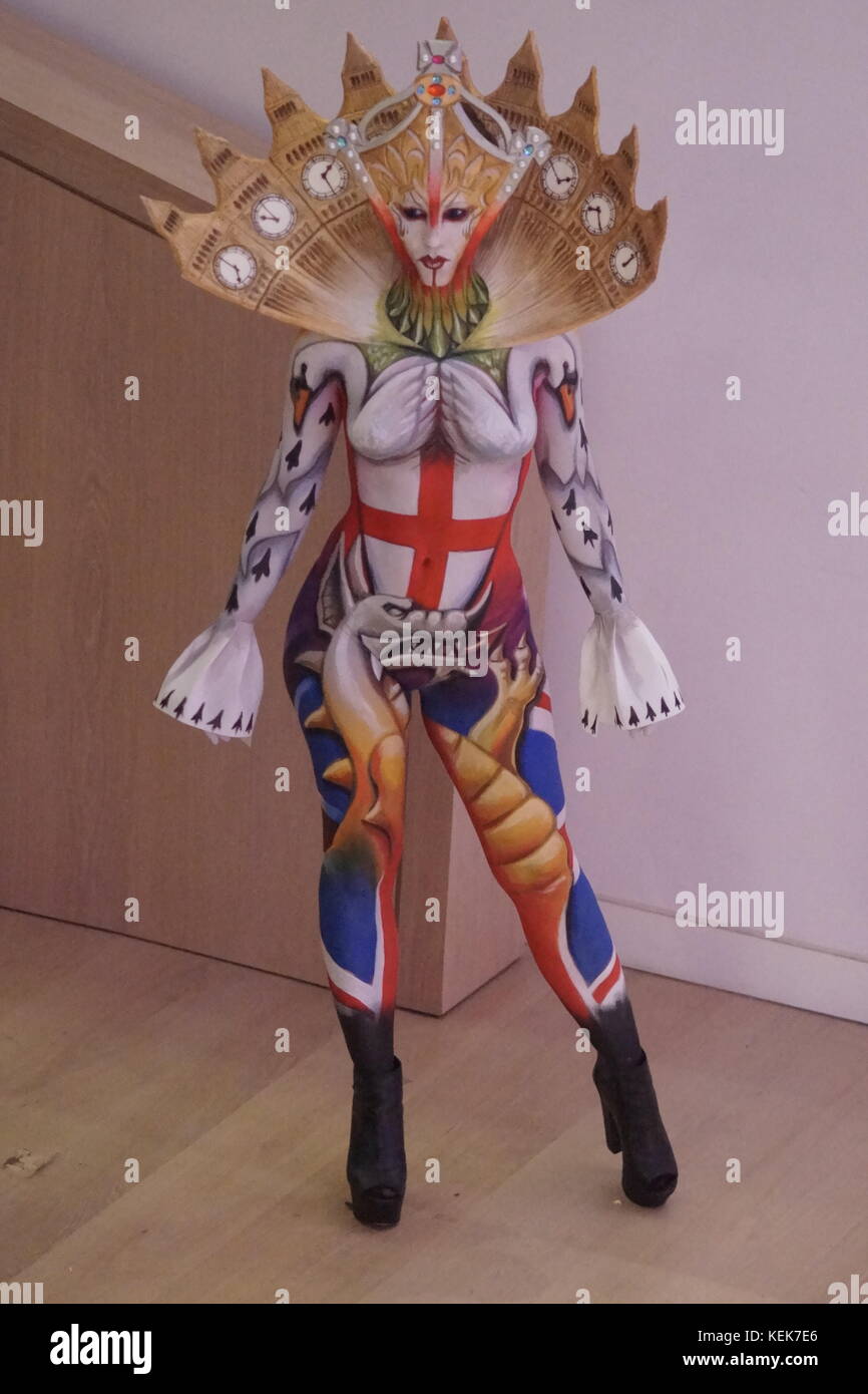 London, UK. 21st Oct, 2017. City of London inspired body painting at ...