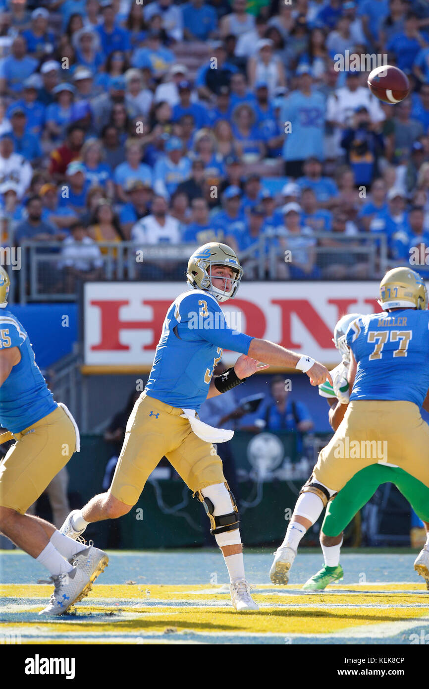 October 21, 2017 UCLA Bruins quarterback Josh Rosen #3 throws a pass ...