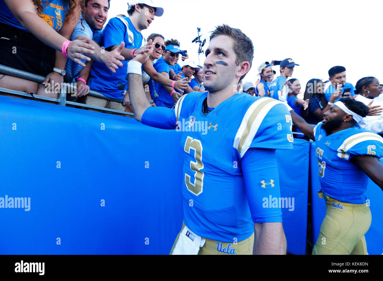 October 21, 2017 UCLA Bruins quarterback Josh Rosen #3 celebrates with ...