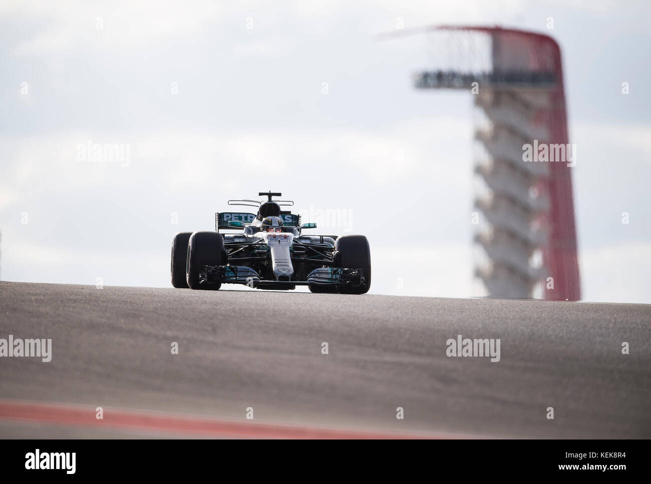 Austin, TX, USA. 21st Oct, 2017. Lewis Hamilton #44 with Mercedes AMG ...