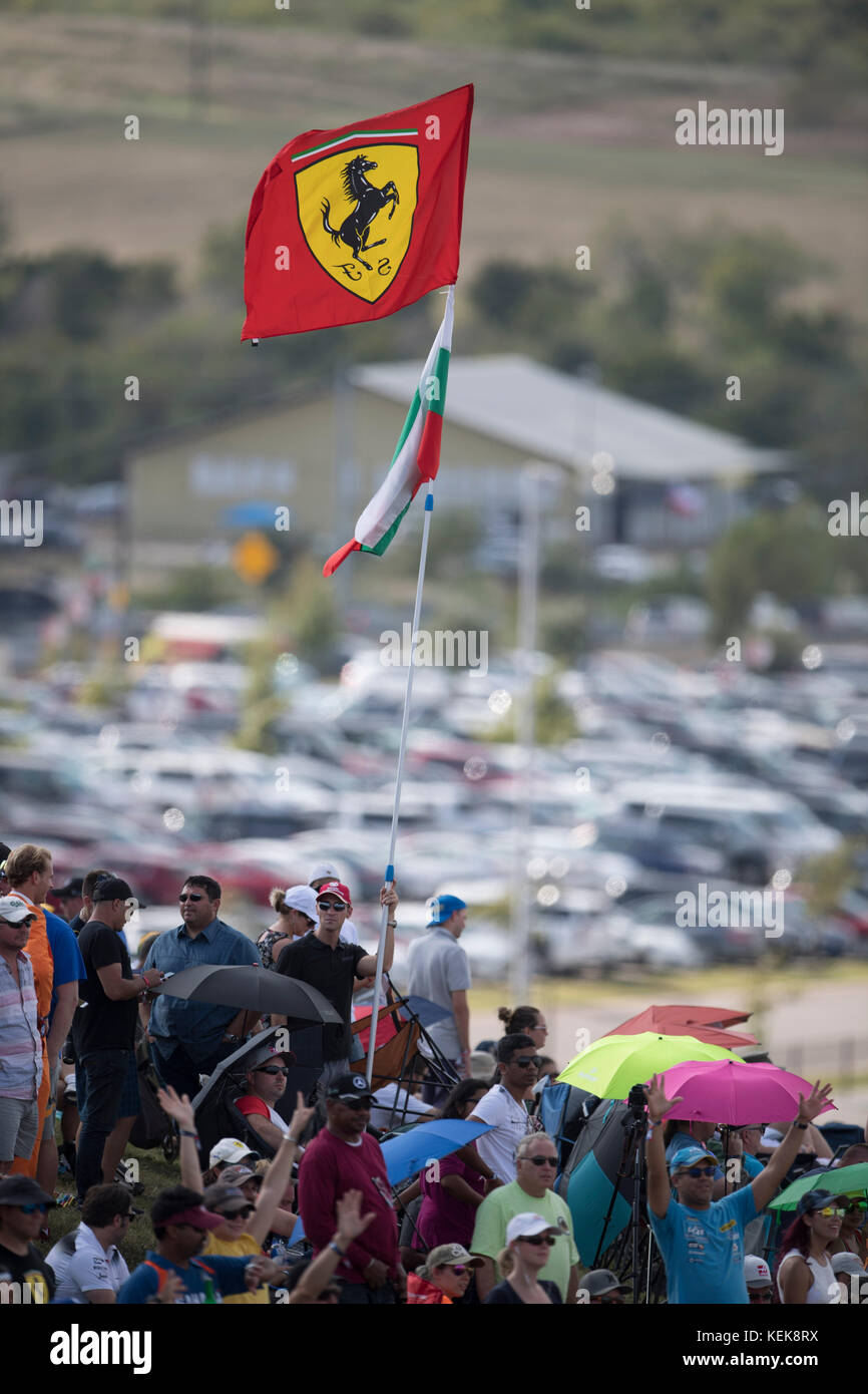 Austin, TX, USA. 21st Oct, 2017. Formula One racing fans in action at ...