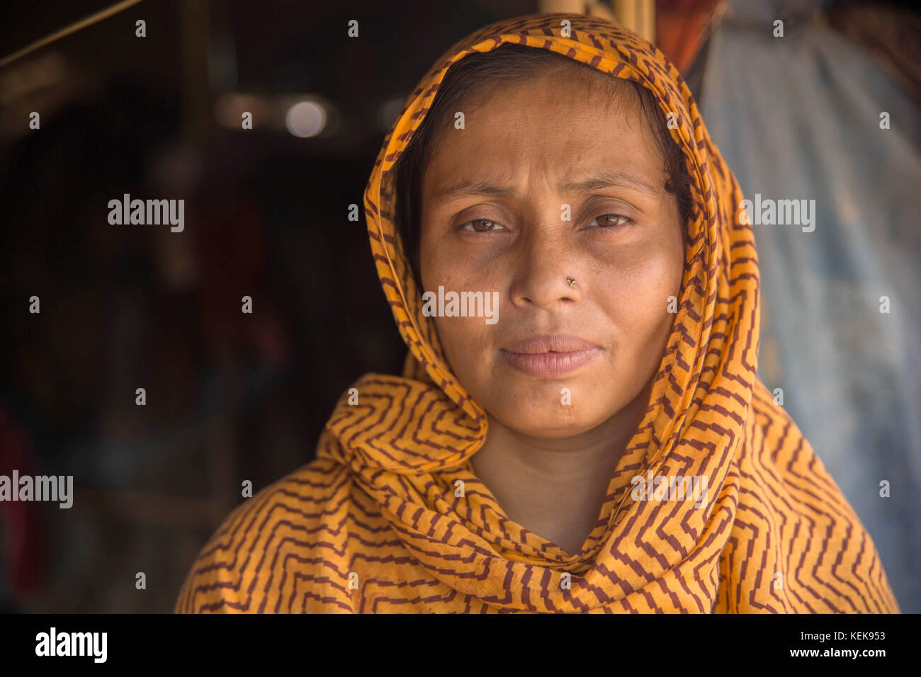 Noor Fatima, pictured in at Haria Khali, where refugees are first ...