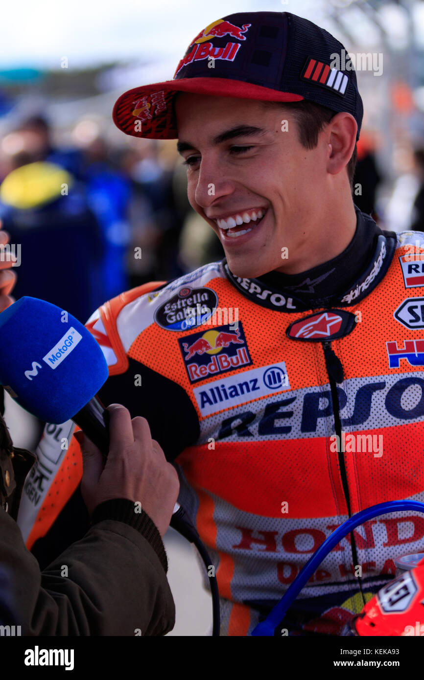 Melbourne, Australia. 22nd Oct, 2017. Marc Marquez (ESP) riding the #93 ...