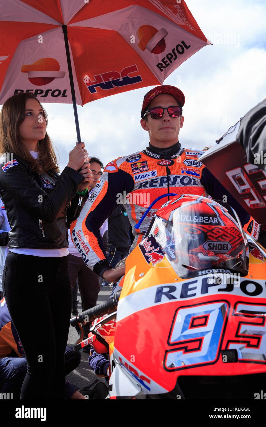 Melbourne, Australia. 22nd Oct, 2017. Marc Marquez (ESP) riding the #93 ...