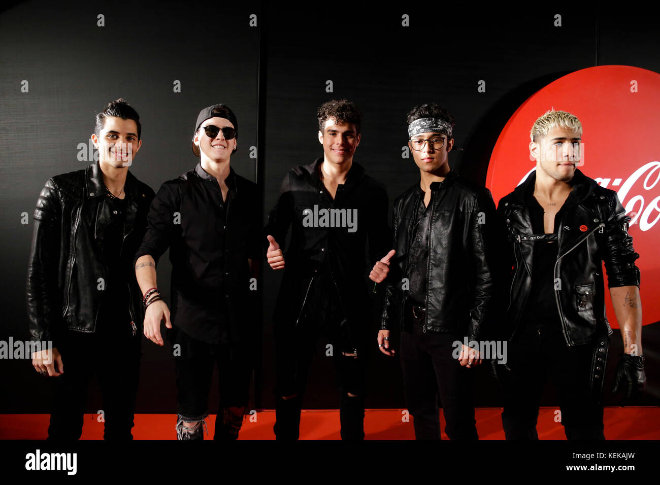 Madrid, Spain. 21st October, 2017. CNCO during the concert Coca-Cola ...