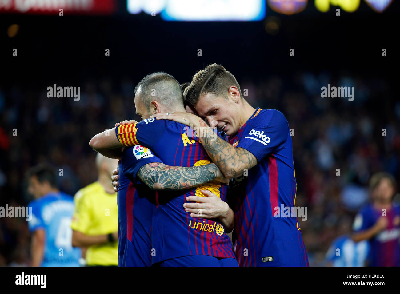 Andres Iniesta goal celebration during the match between FC Barcelona v ...