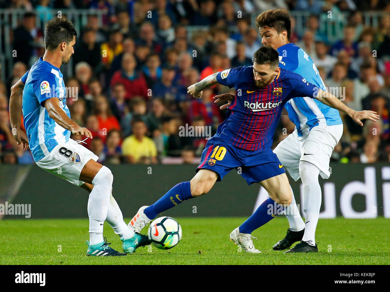Adalberto Penaranda, Leo Messi and Adrian during the match between FC ...