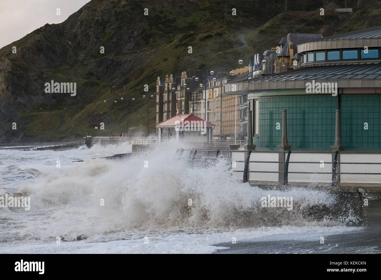 Aberystwyth, Wales, UK. 22 October 2017. The day after Aberystwyth took ...