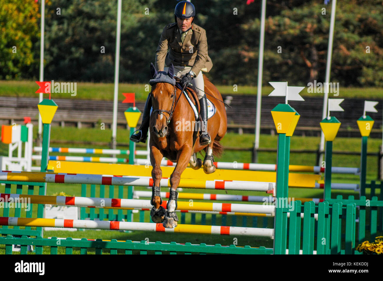 Fontainebleau, France. 21st October, 2017. Lieutenant Colonel Louis Gil ...