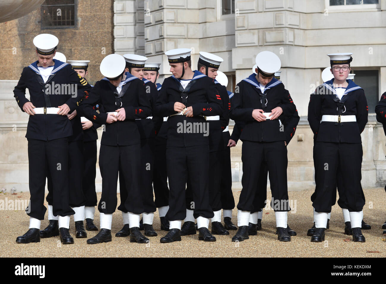 London, UK. 22nd October 2017. The Trafalgar Day Parade from Horse ...
