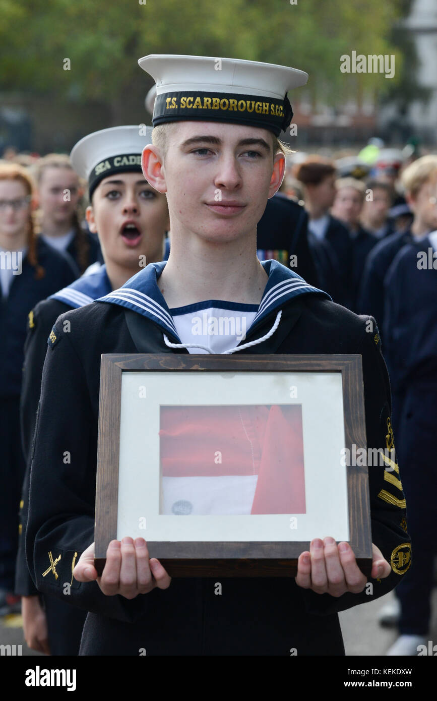 London, UK. 22nd October 2017. The Trafalgar Day Parade from Horse ...