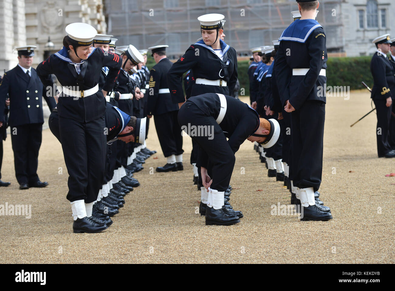 London, UK. 22nd October 2017. The Trafalgar Day Parade from Horse ...